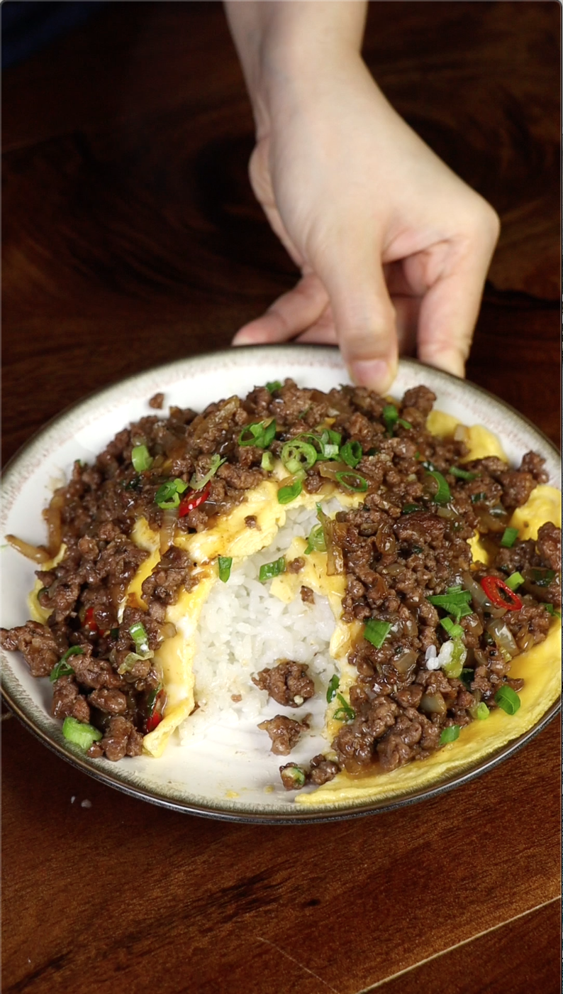 Super Delicious Ground Beef Over Rice - Another Food Lover